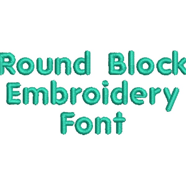 Rounded Embroidery Font - Etsy UK