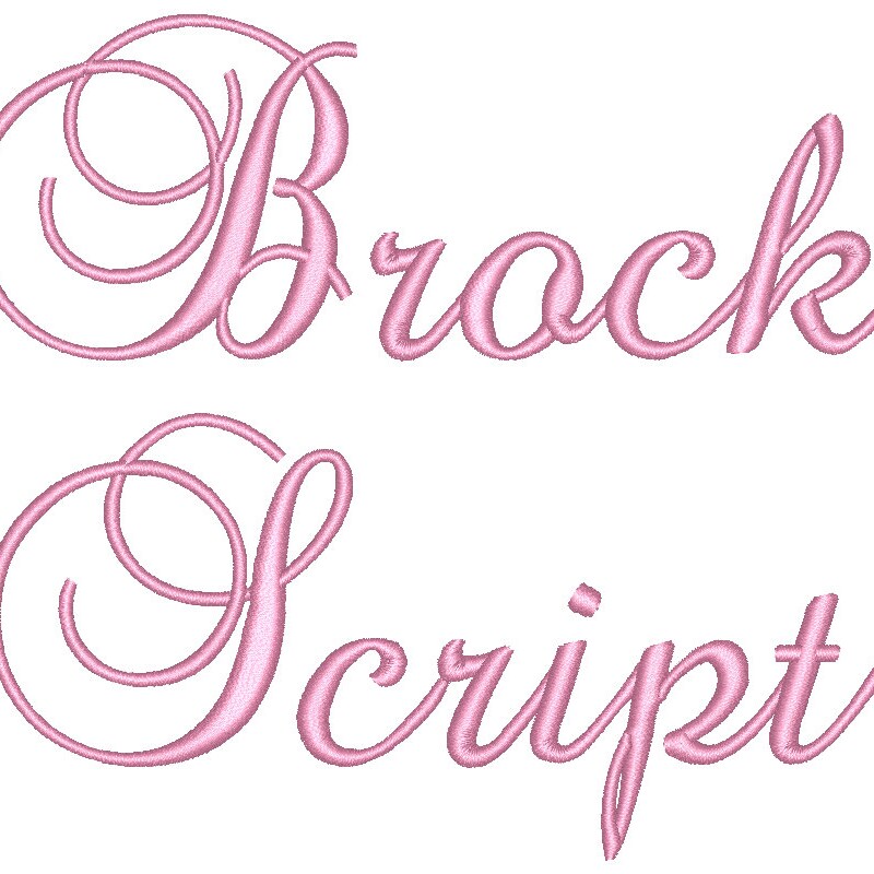Script Embroidery Font - Etsy