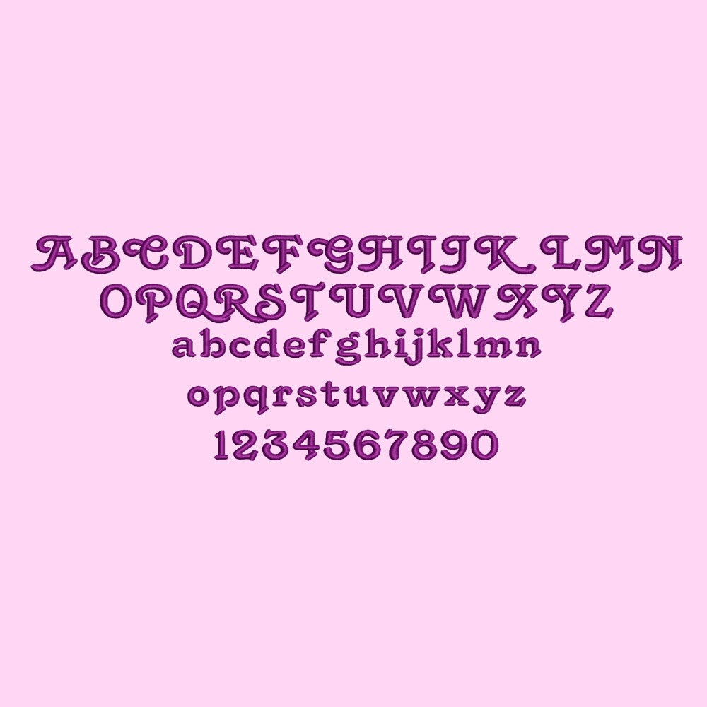 2 Size Woodstock Font Embroidery Designs BX Fonts Machine - Etsy