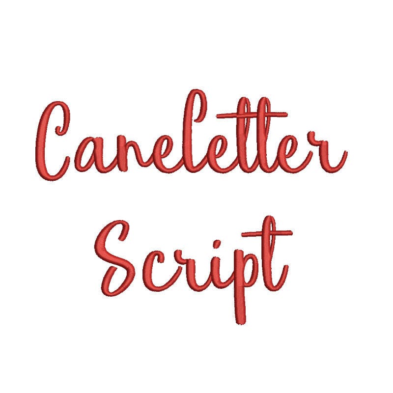 5 Size Caneletter Script Font Embroidery Designs BX Fonts | Etsy