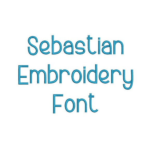 5 Size Sebastian Embroidery Font Embroidery Designs BX Fonts | Etsy