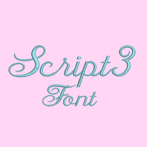 3 Size Script4 Font Embroidery Designs BX Fonts Machine - Etsy