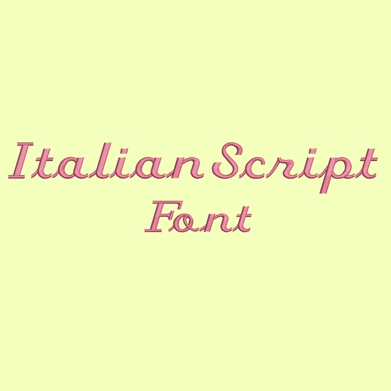 4 Size Italian Script Font Embroidery Designs BX Fonts - Etsy