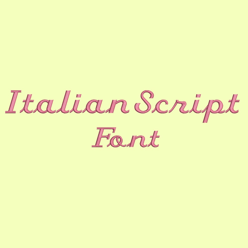 4 Size Italian Script Font Embroidery Designs BX Fonts - Etsy