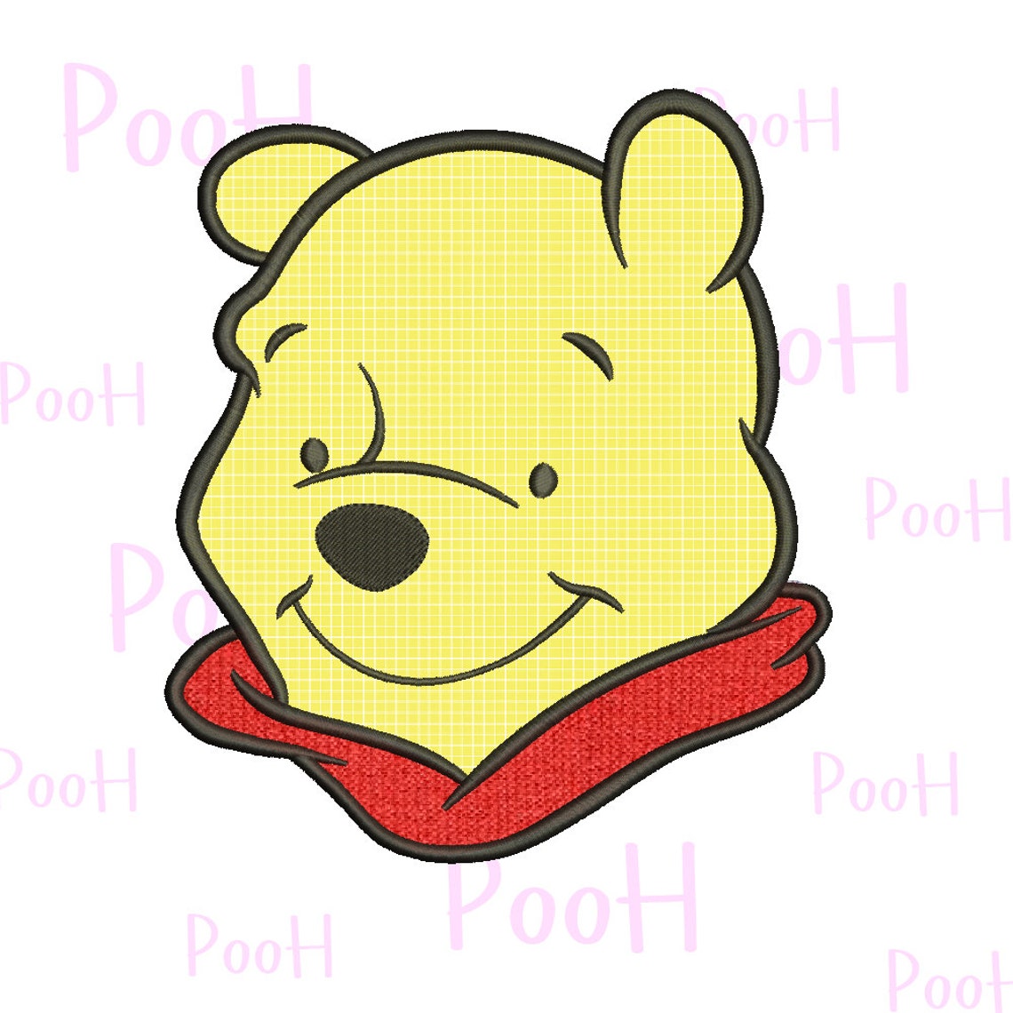 7 Size Pooh Applique Embroidery Designs Machine Embroidery - Etsy