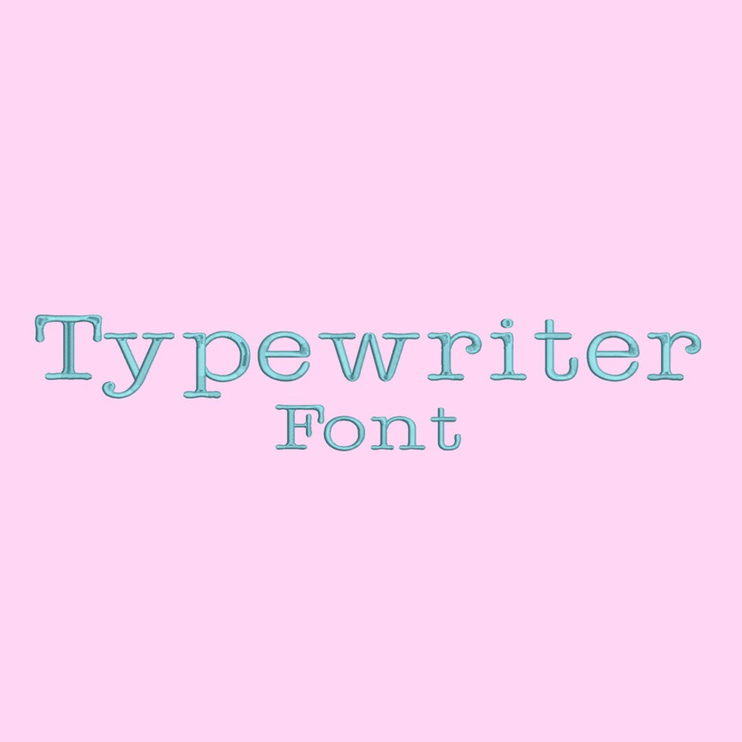 3 Size Typewriter Font Embroidery Designs, BX Fonts Machine Embroidery ...