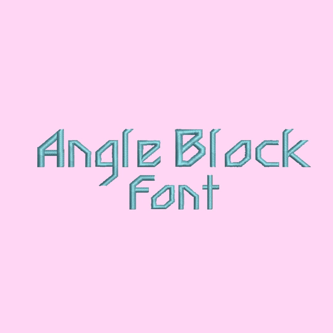 4 Size Angle Block Font Embroidery Designs, BX Fonts Machine Embroidery ...