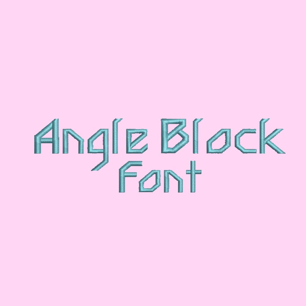 4 Size Angle Block Font Embroidery Designs BX Fonts Machine - Etsy