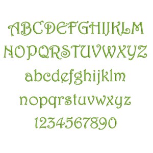 5 Size Harrington Embroidery Font Embroidery Designs, PES Fonts Machine ...