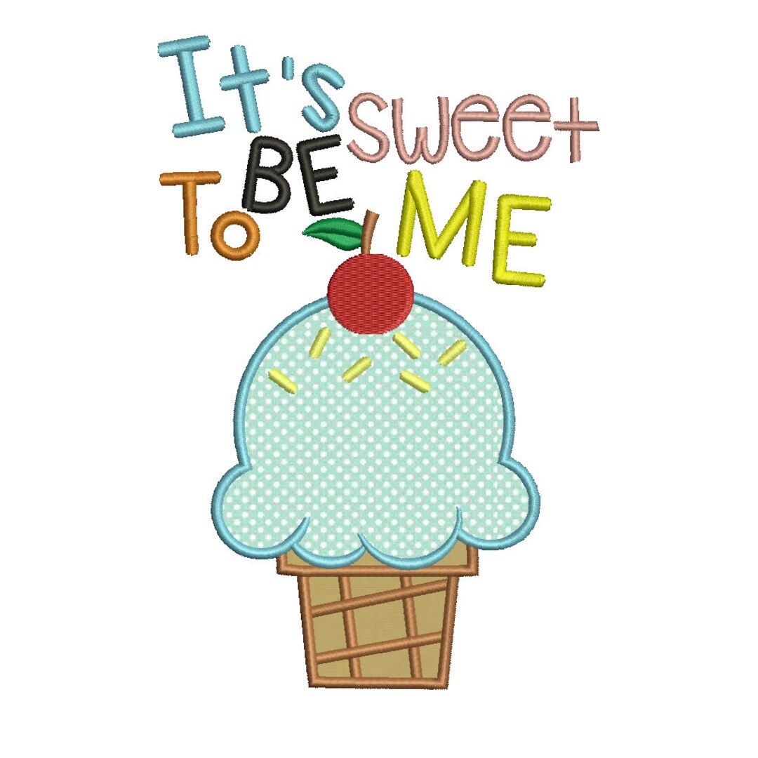 2 Size It' Sweet to Be Me Embroidery Designs, Machine Embroidery Design ...