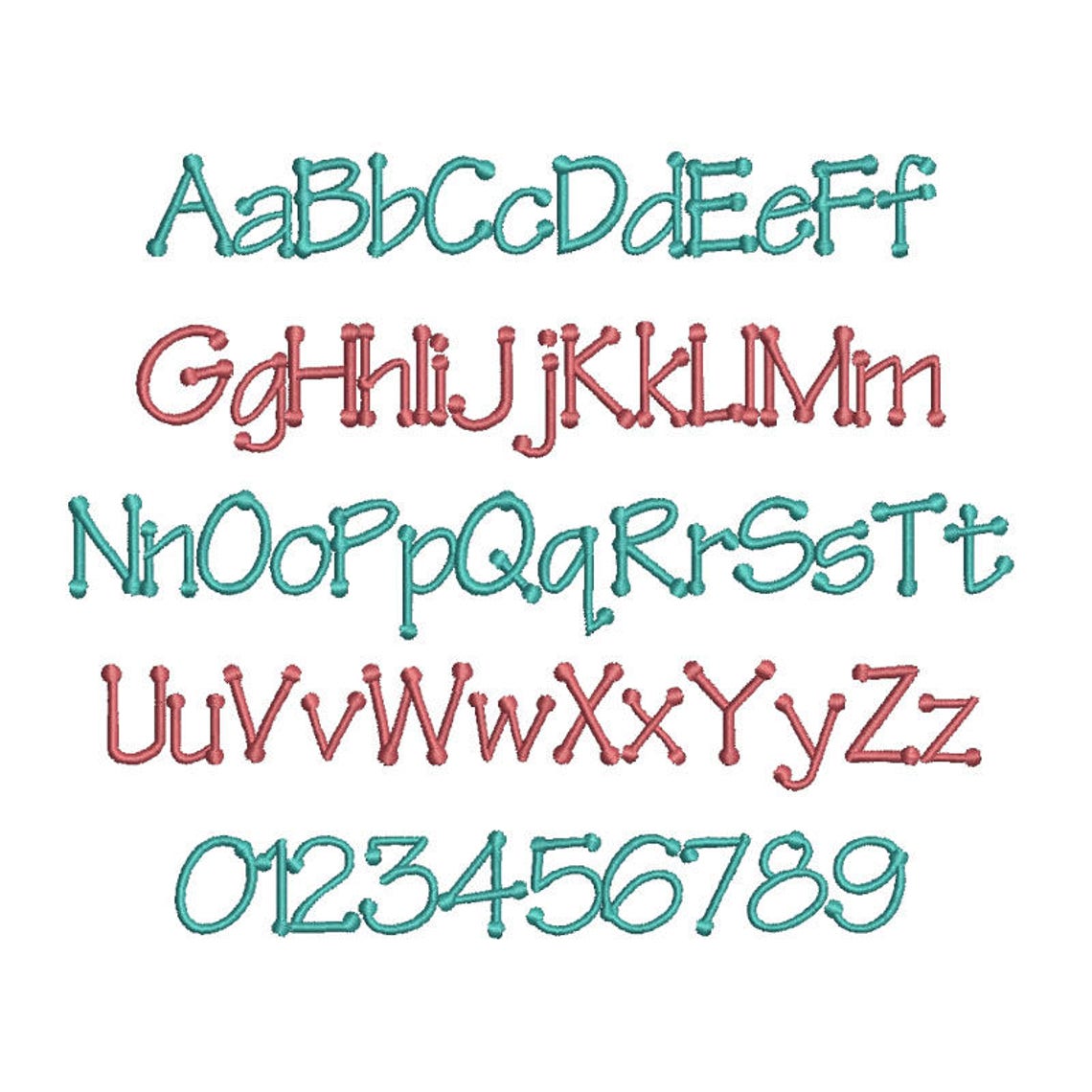 4 Size Thread Fun Embroidery Font Embroidery Designs PES | Etsy