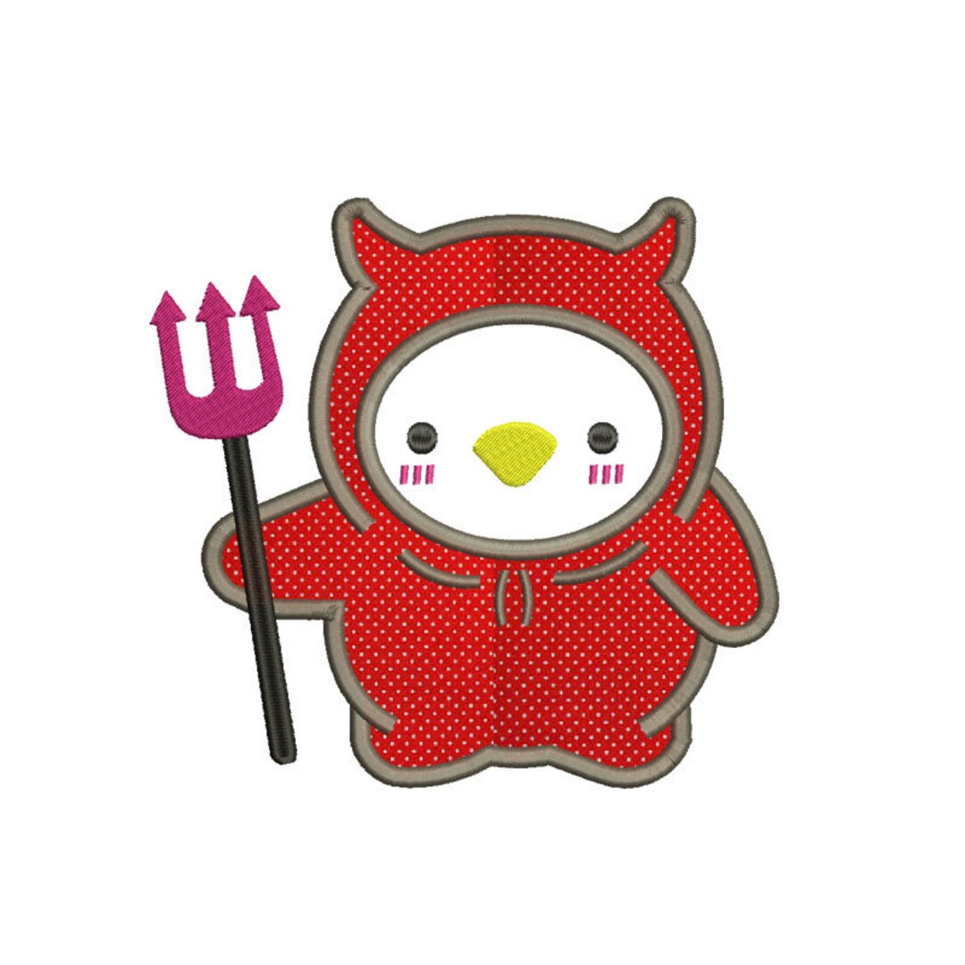 8 Size Devil Applique Designs Embroidery Designs,halloween Embroidery ...
