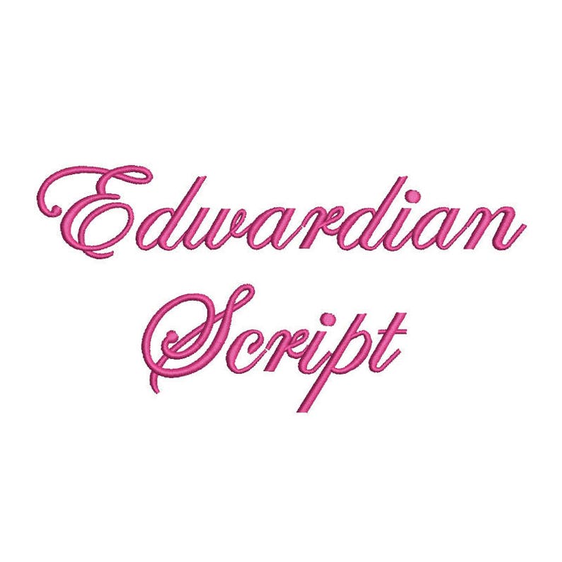 3 Size Edwardian Script Font Embroidery Designs BX Fonts | Etsy