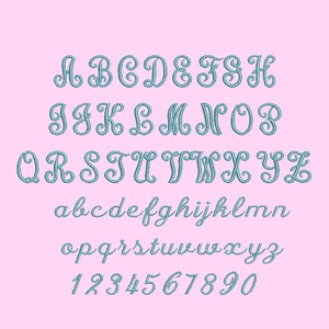 3 Size Upright Script Font Embroidery Designs, BX Fonts Machine ...