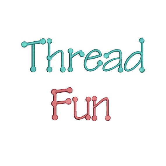 4 Size Thread Fun Embroidery Font Embroidery Designs PES | Etsy