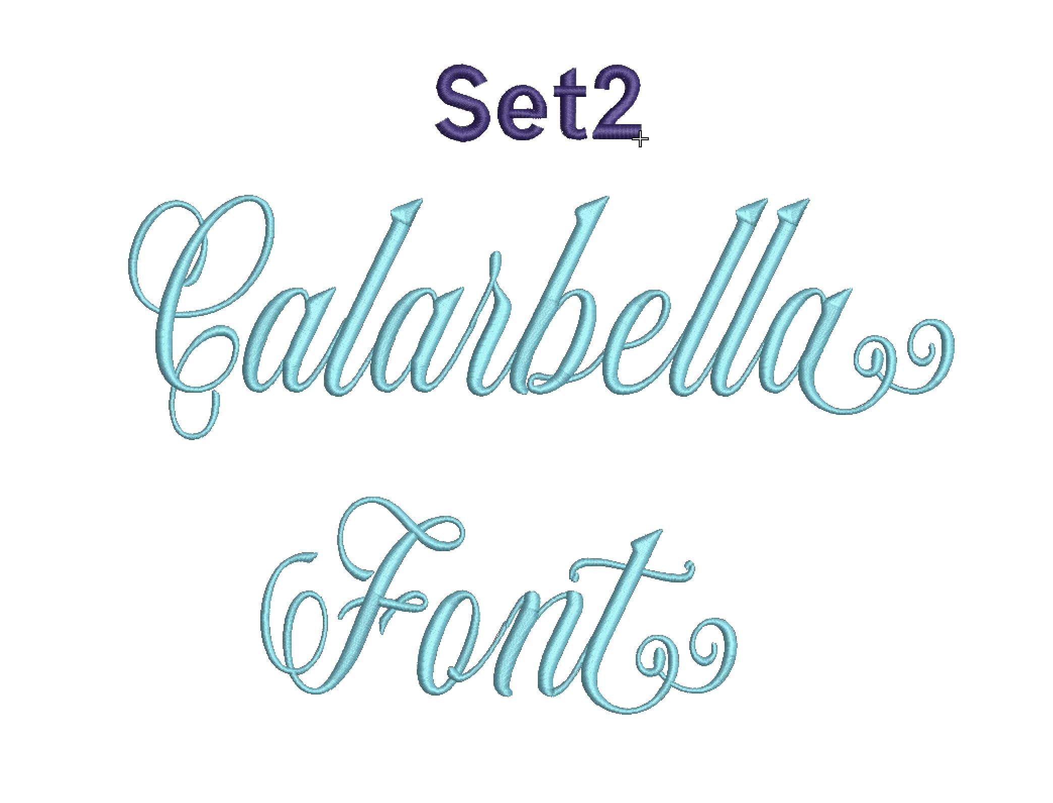 5 Size Calarbellar Set2 Embroidery Fonts Embroidery Designs - Etsy