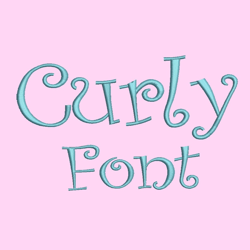 3 Size Curly Font Embroidery Designs BX Fonts Embroidery - Etsy