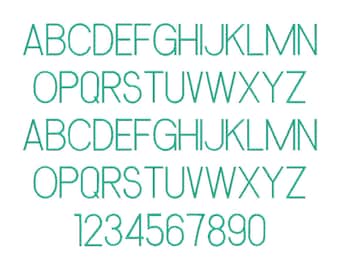 3 Size Slim Block Font Embroidery Designs BX Fonts Machine - Etsy
