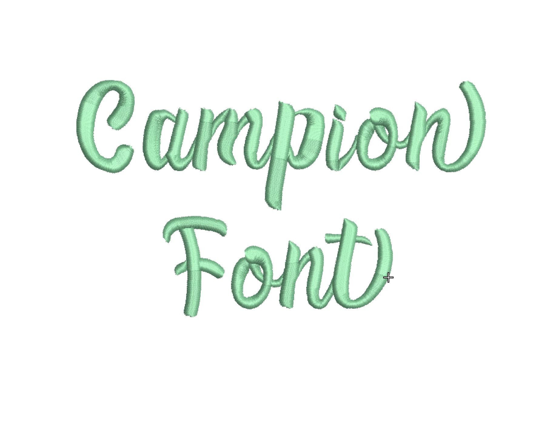 3 Size Campion Font Embroidery Designs BX Fonts Machine - Etsy
