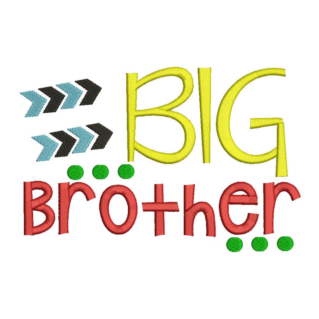 2 Size Big Brother Embroidery Designs, Machine Embroidery Design 4x4 ...