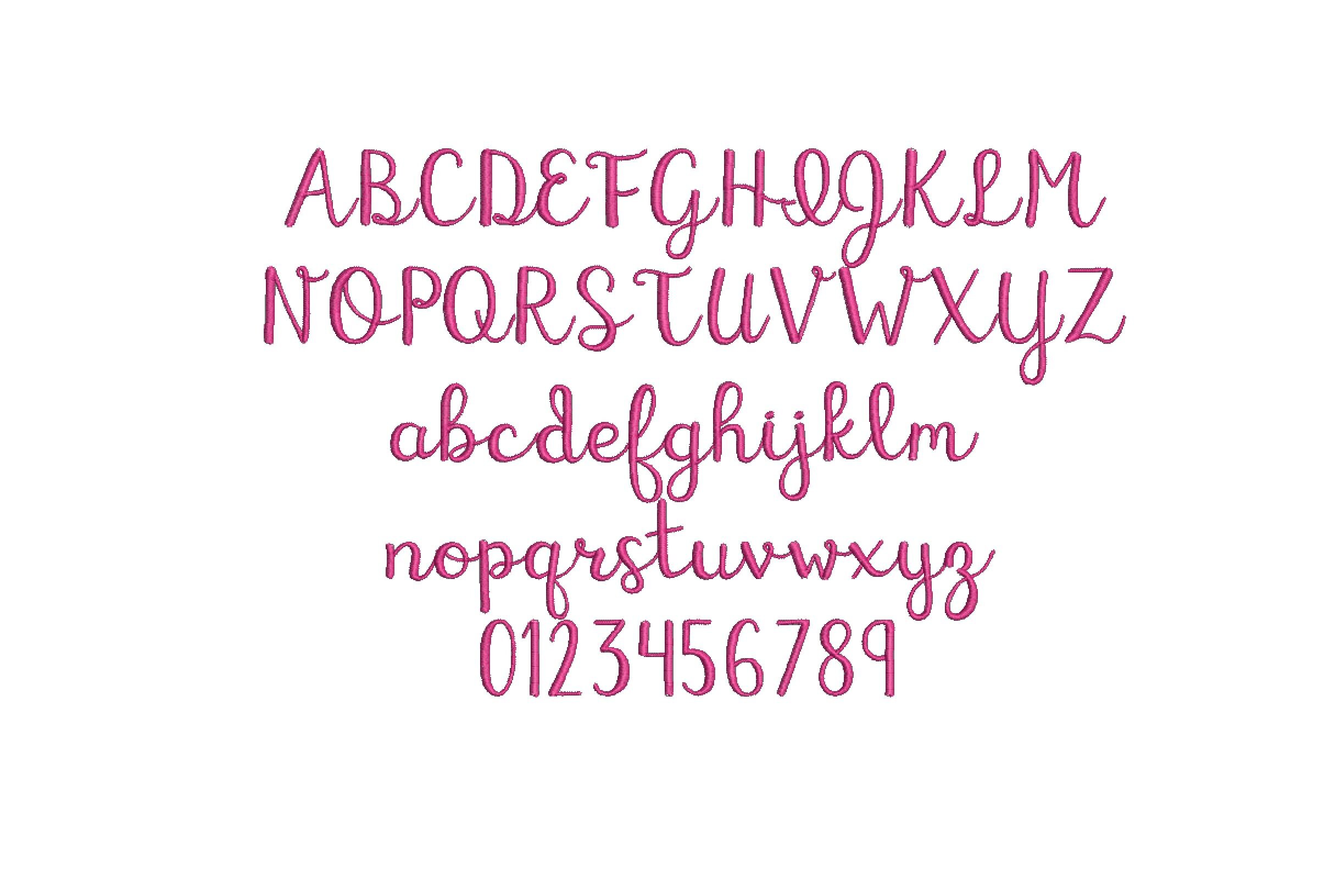 3 Size Eliza Font Embroidery Designs BX Fonts Machine - Etsy