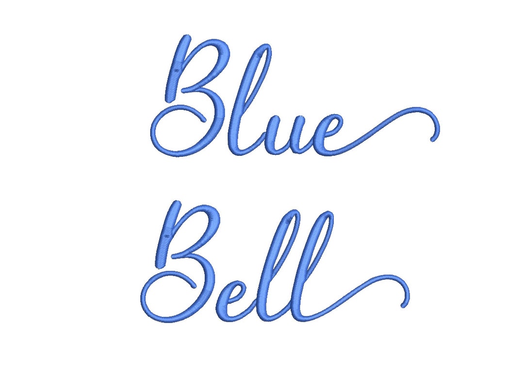 4 Size Blue Bell Embroidery Designs, Embroidery Fonts ,BX Fonts Machine ...