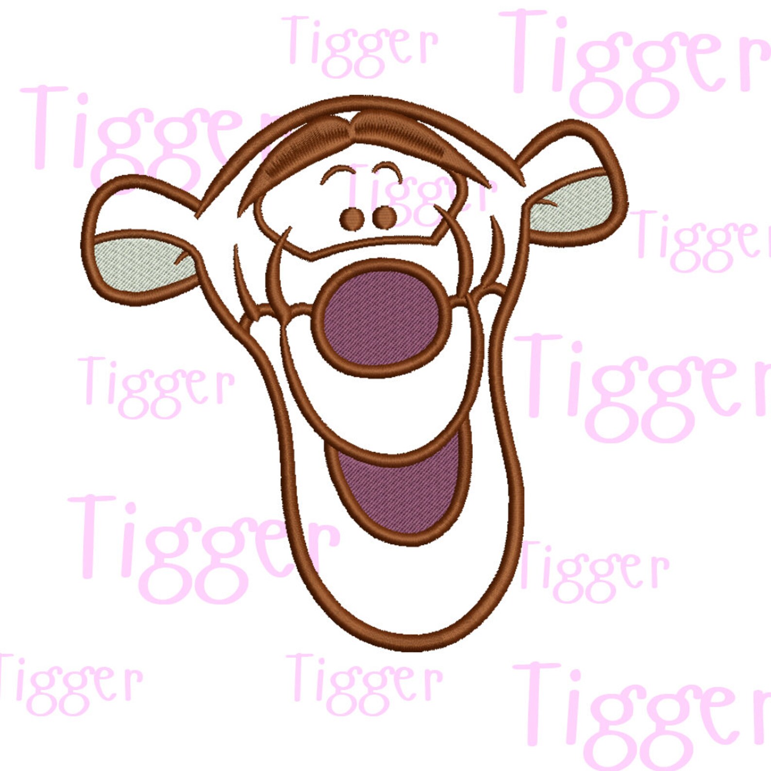 7 Size Tigger Applique Embroidery Designs Machine Embroidery - Etsy