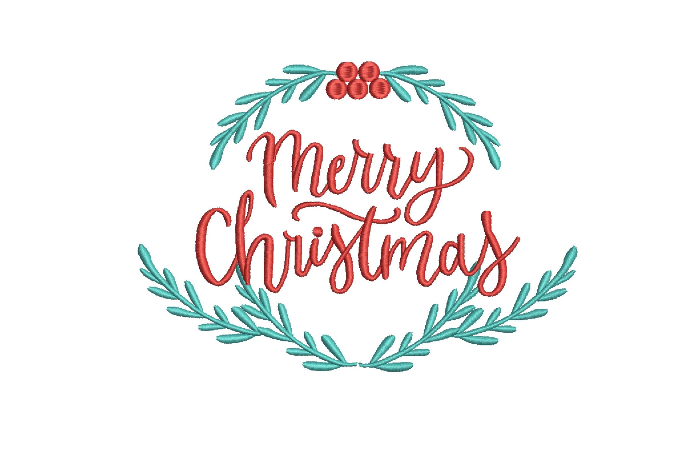 9 Size Merry Christmas Embroidery, Merry Christmas Designs Embroidery ...