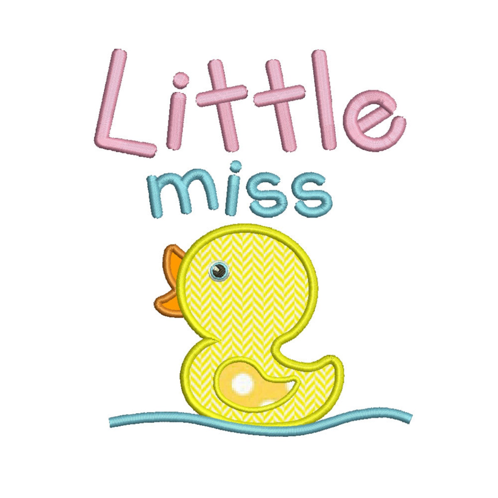2 Size Little Miss Duck Embroidery Designs Machine Embroidery | Etsy