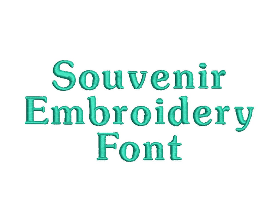 3 Size Souvenir Font Embroidery Designs BX Fonts Machine - Etsy