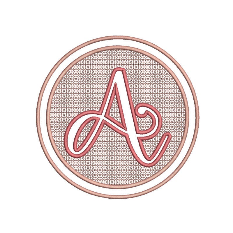 A-Z Embossed Embroidery Fonts Olivia Font embroidery - Etsy