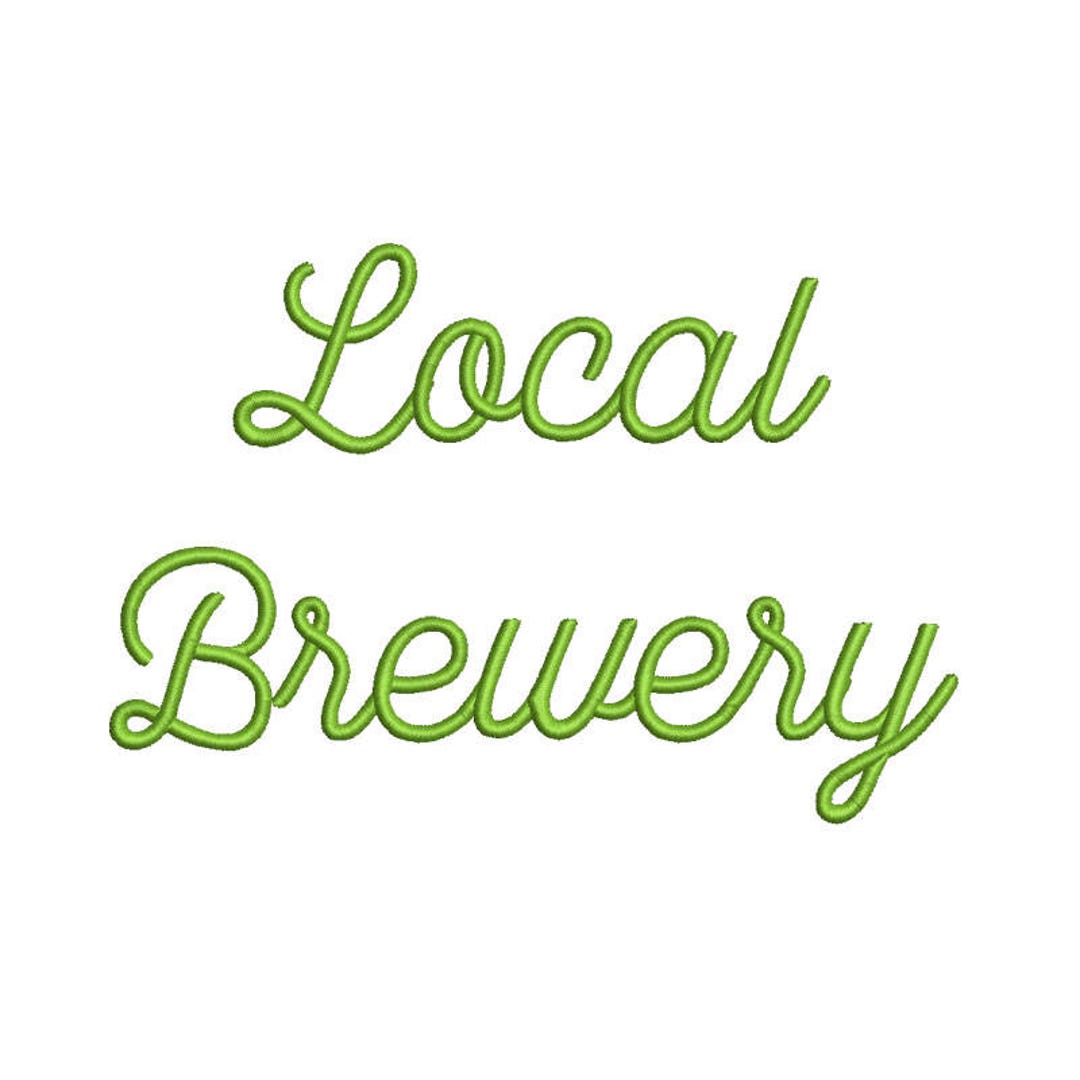 5 Size Local Brewery Embroidery Fonts,embroidery Designs ,BX Fonts ...