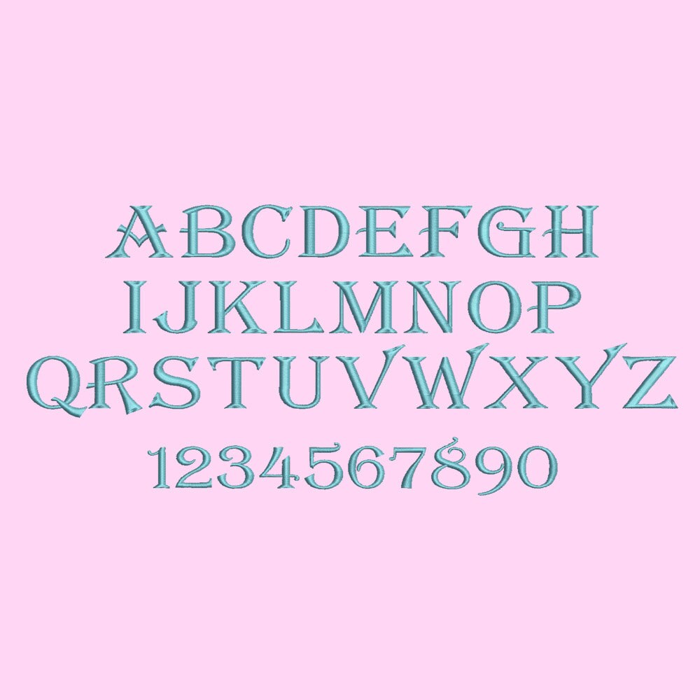3 Size Algerian Font Embroidery Designs BX Fonts Machine | Etsy