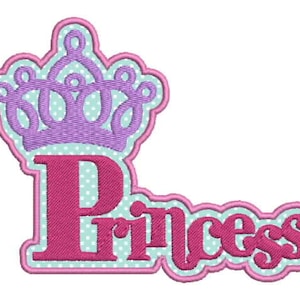 8 Size Princess Crown Applique Embroidery Designs, Machine Embroidery ...