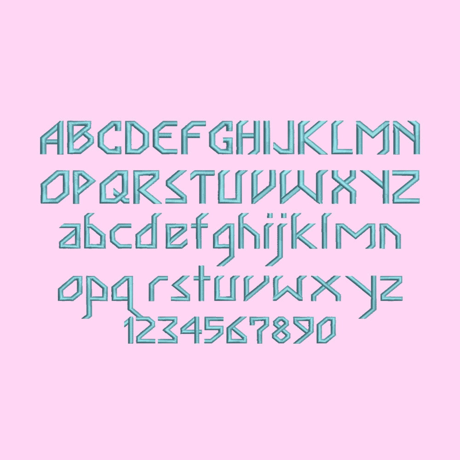 4 Size Angle Block Font Embroidery Designs BX Fonts Machine - Etsy