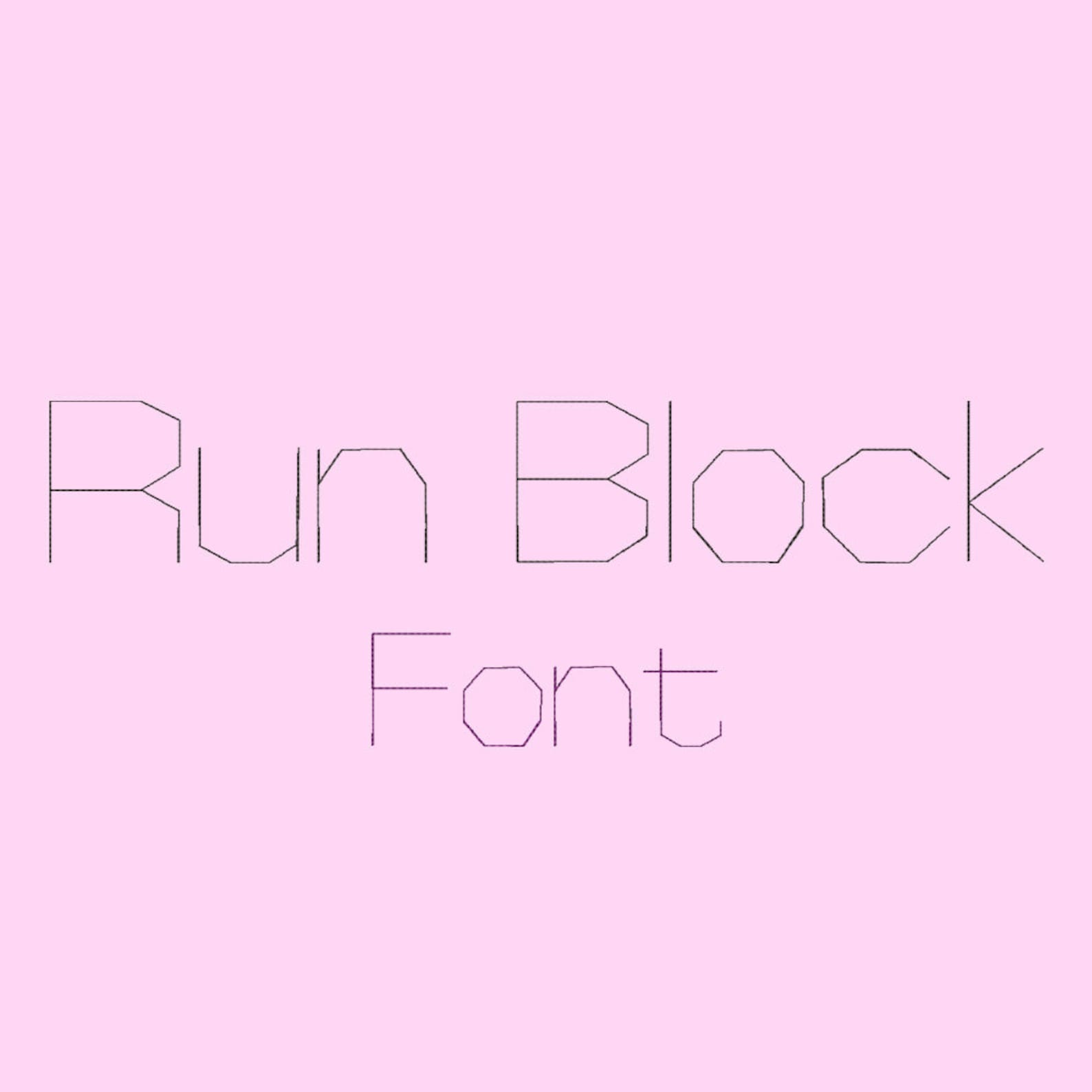 3 Size Run Block Font Embroidery Designs BX Fonts Machine | Etsy