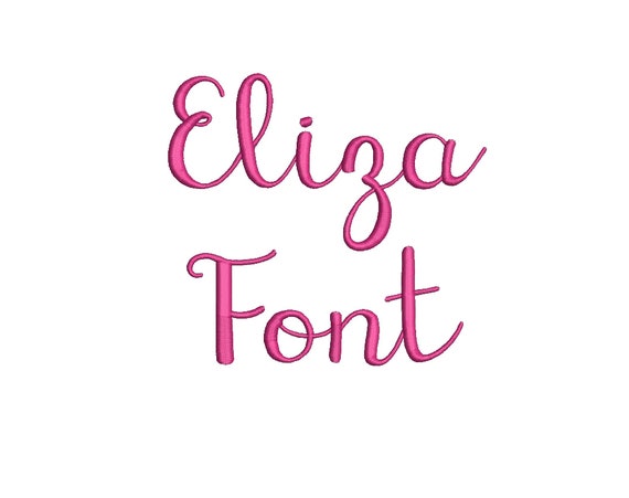 3 Size Eliza Font Embroidery Designs BX Fonts Machine - Etsy
