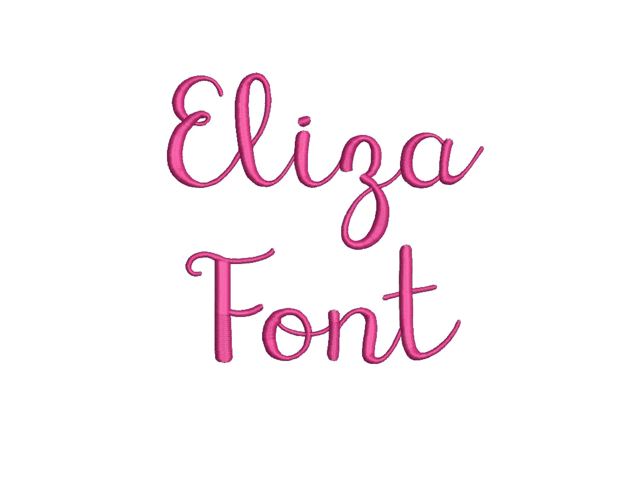 3 Size Eliza Font Embroidery Designs BX Fonts Machine - Etsy