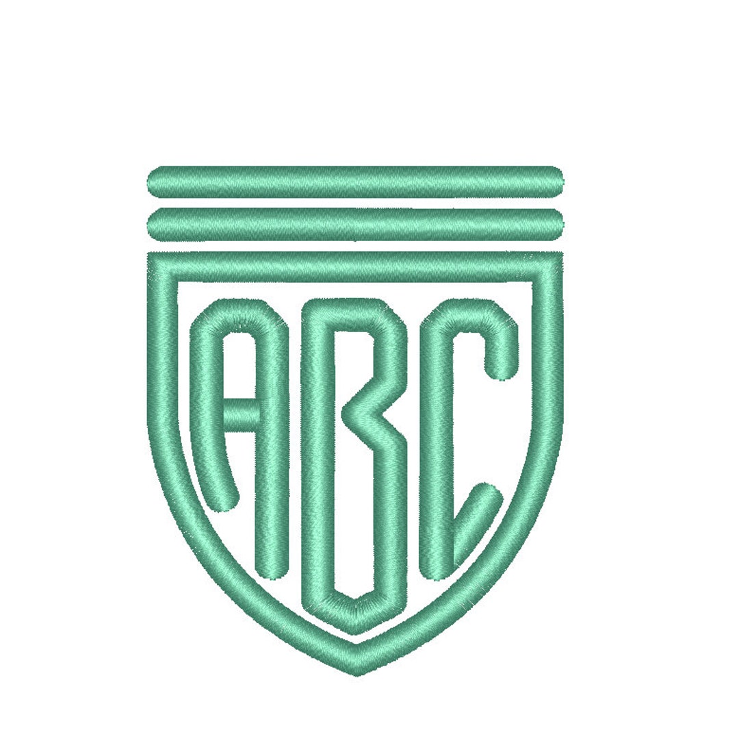 7 Size Shield Monogram Set 3 3 Letters Monogram Font BX Fonts ...