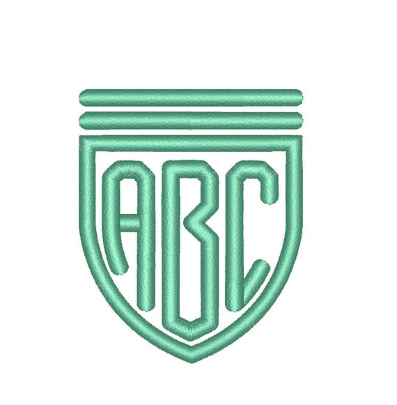 7 Size Shield Monogram Set 3 3 Letters Monogram Font BX Fonts | Etsy