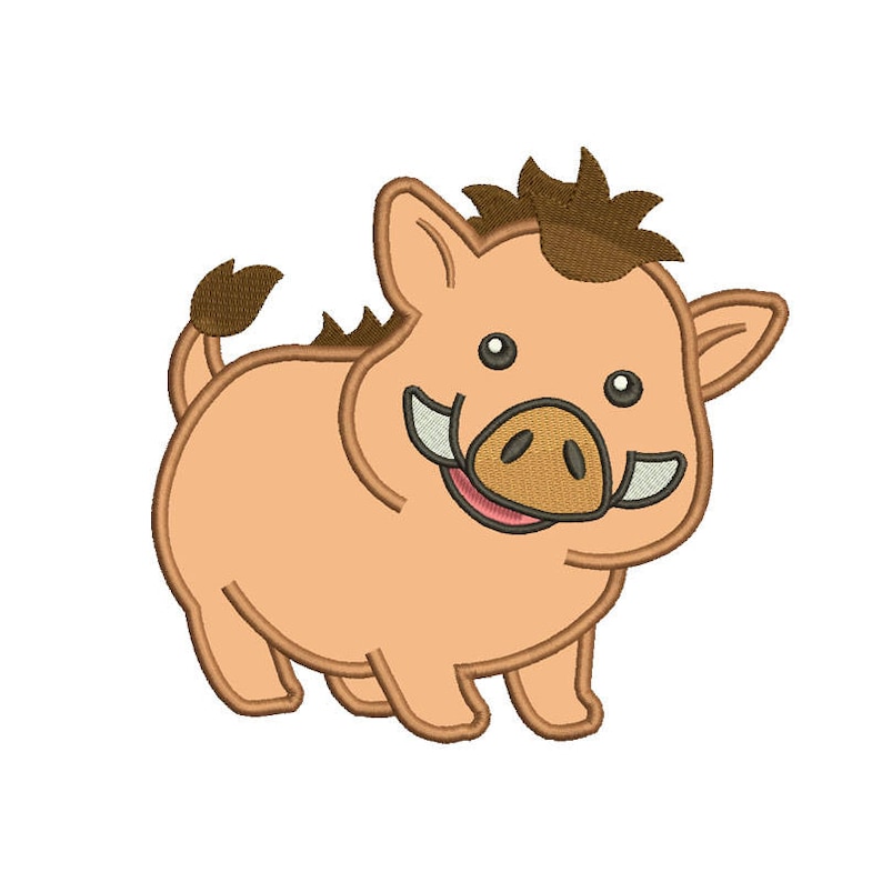 8 Size Wild Boar Applique Designs Embroidery Designskid - Etsy