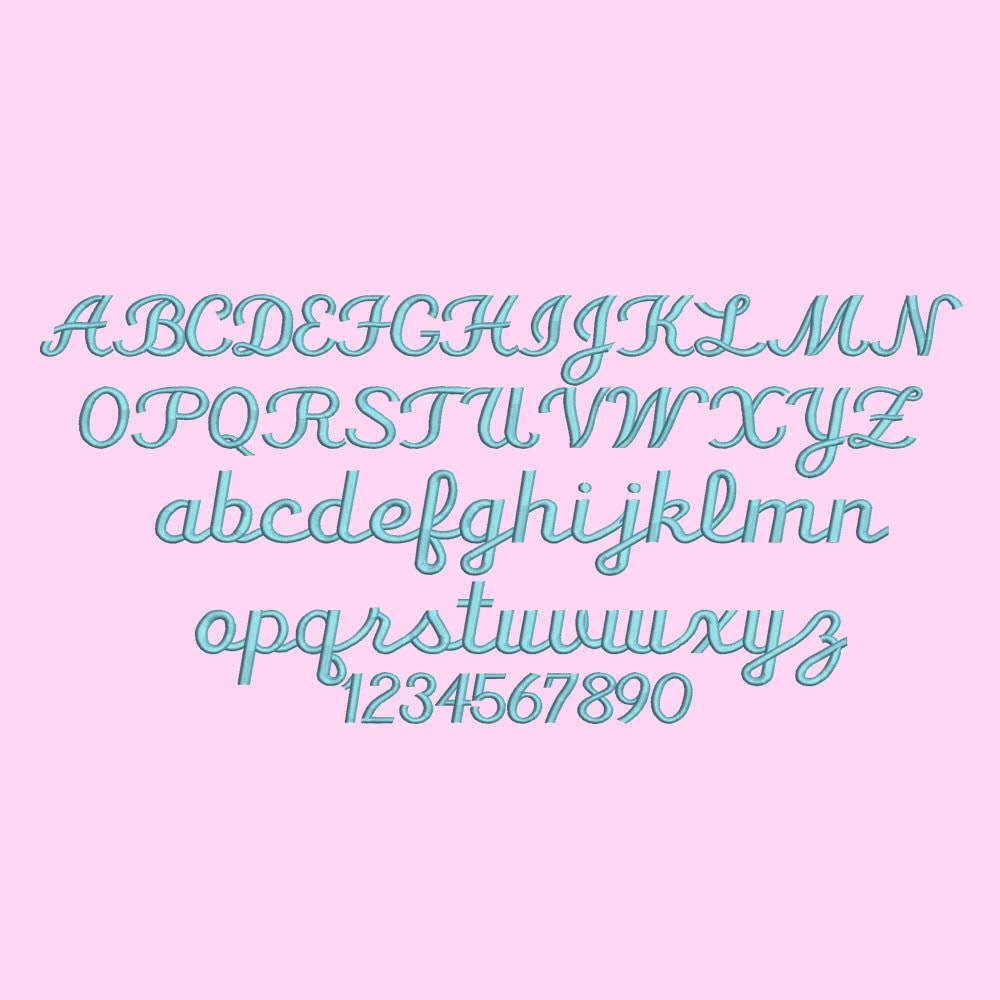 3 Size Flair Scirpt Font Embroidery Designs BX Fonts Machine | Etsy