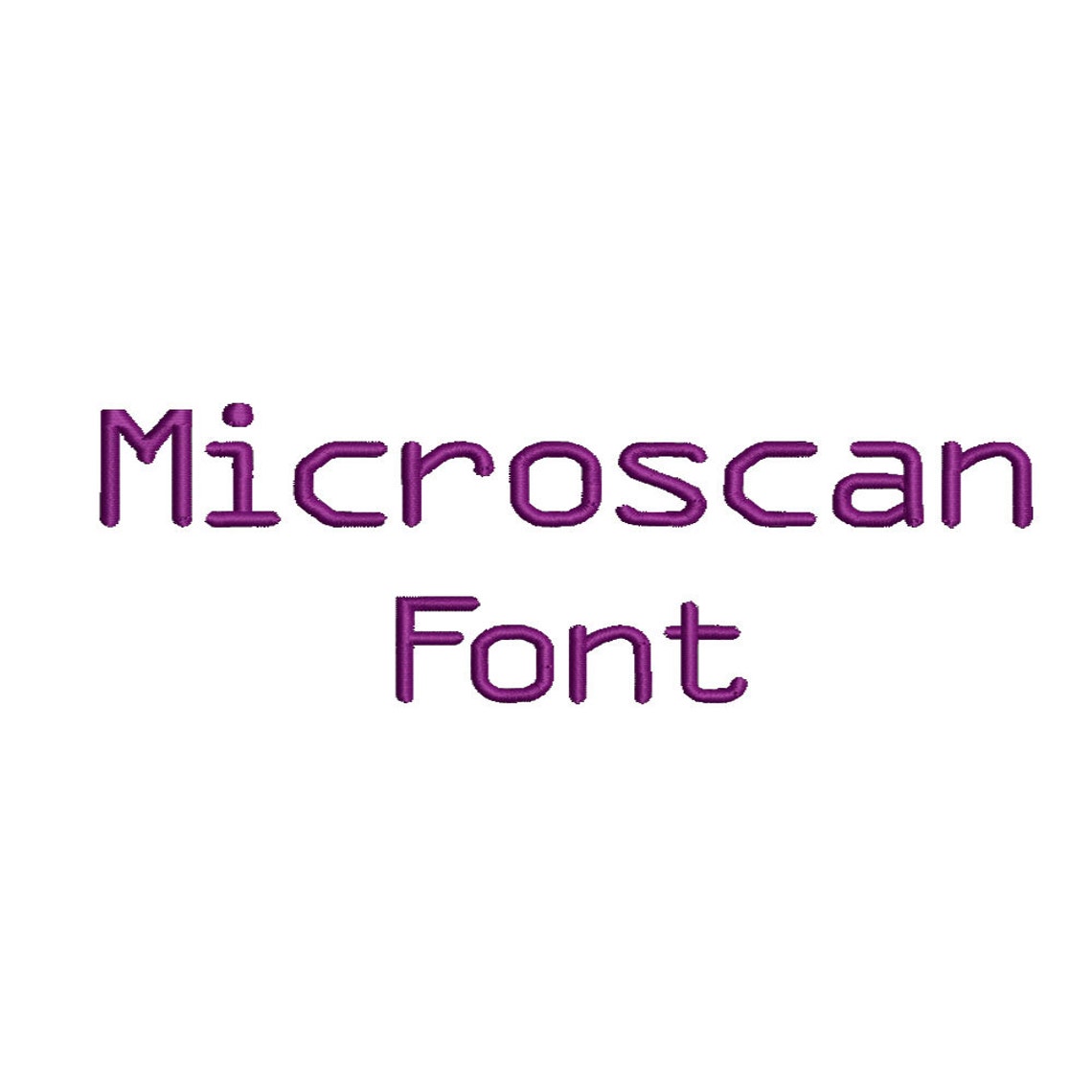 4 Size Microscan Font Embroidery Designs BX Fonts Machine - Etsy