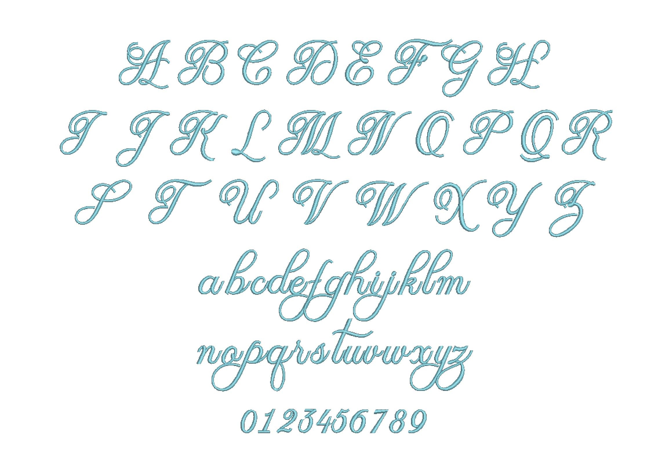 5 Size Quality Embroidery Fonts BX Fonts Machine Embroidery - Etsy