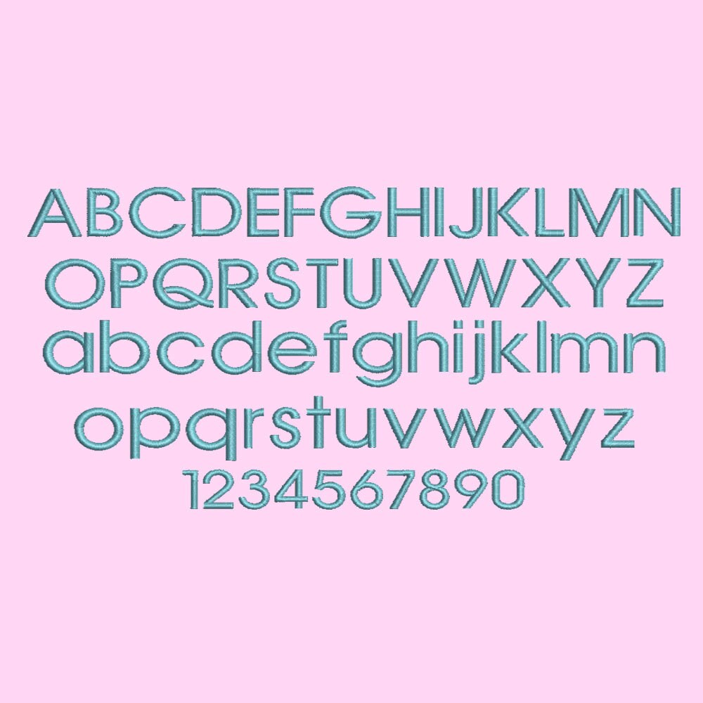 4 Size Avant Garde Font Embroidery Designs, BX Fonts Machine Embroidery ...