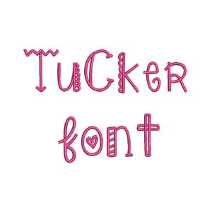 7 Size Tucker Embroidery Font Embroidery Designs, BX Fonts Machine ...