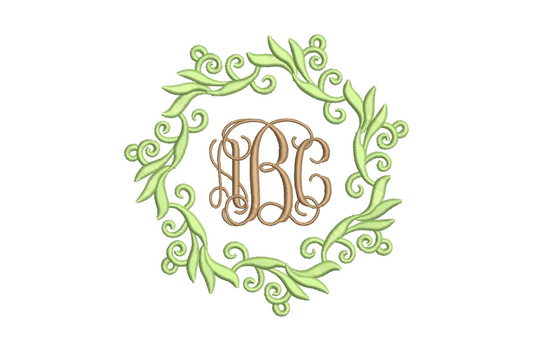 7 Size Border Embroidery Designs, Border Embroidery, Monogram Border ...