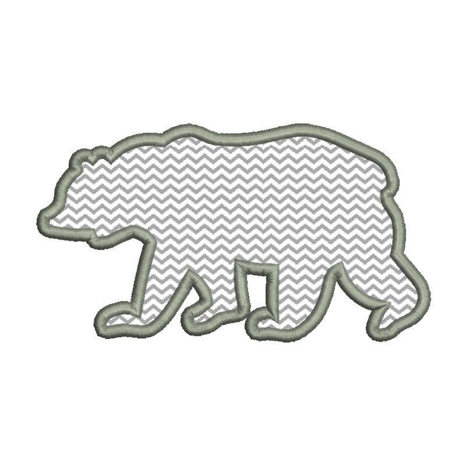 6 Size Bear Applique Designs Embroidery Designs,kid Embroidery Machine ...