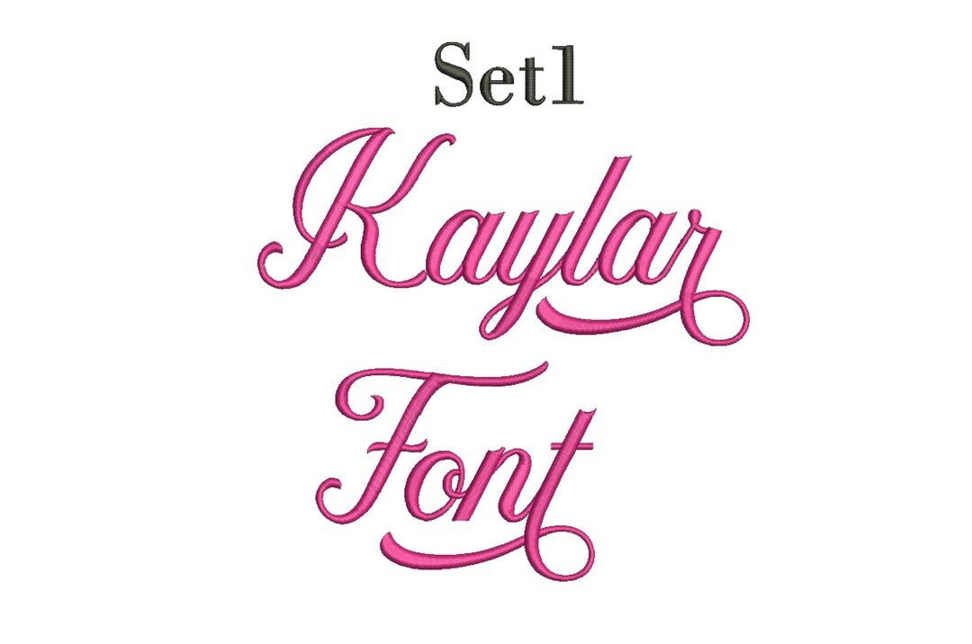 3 Size Kaylar Set1 Embroidery Fonts, Embroidery Designs ,BX Fonts ...