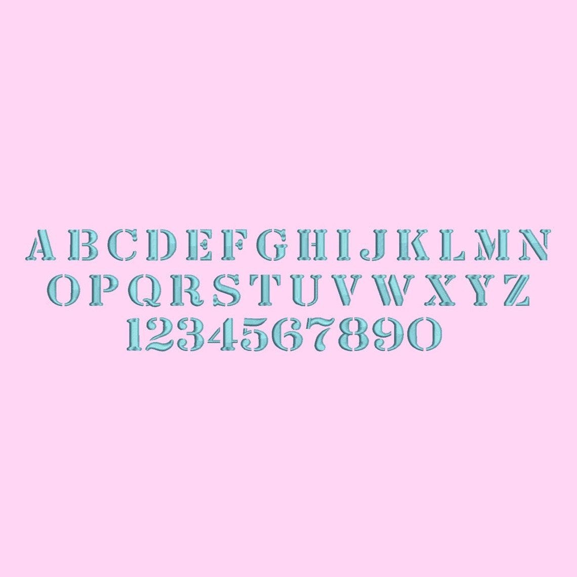 2 Size Stencil Block Font Embroidery Designs BX Fonts Machine - Etsy